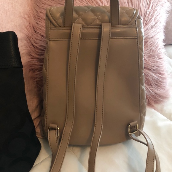 No Label | Bags | Taupe Quilted Mini Backpack | Poshmark
